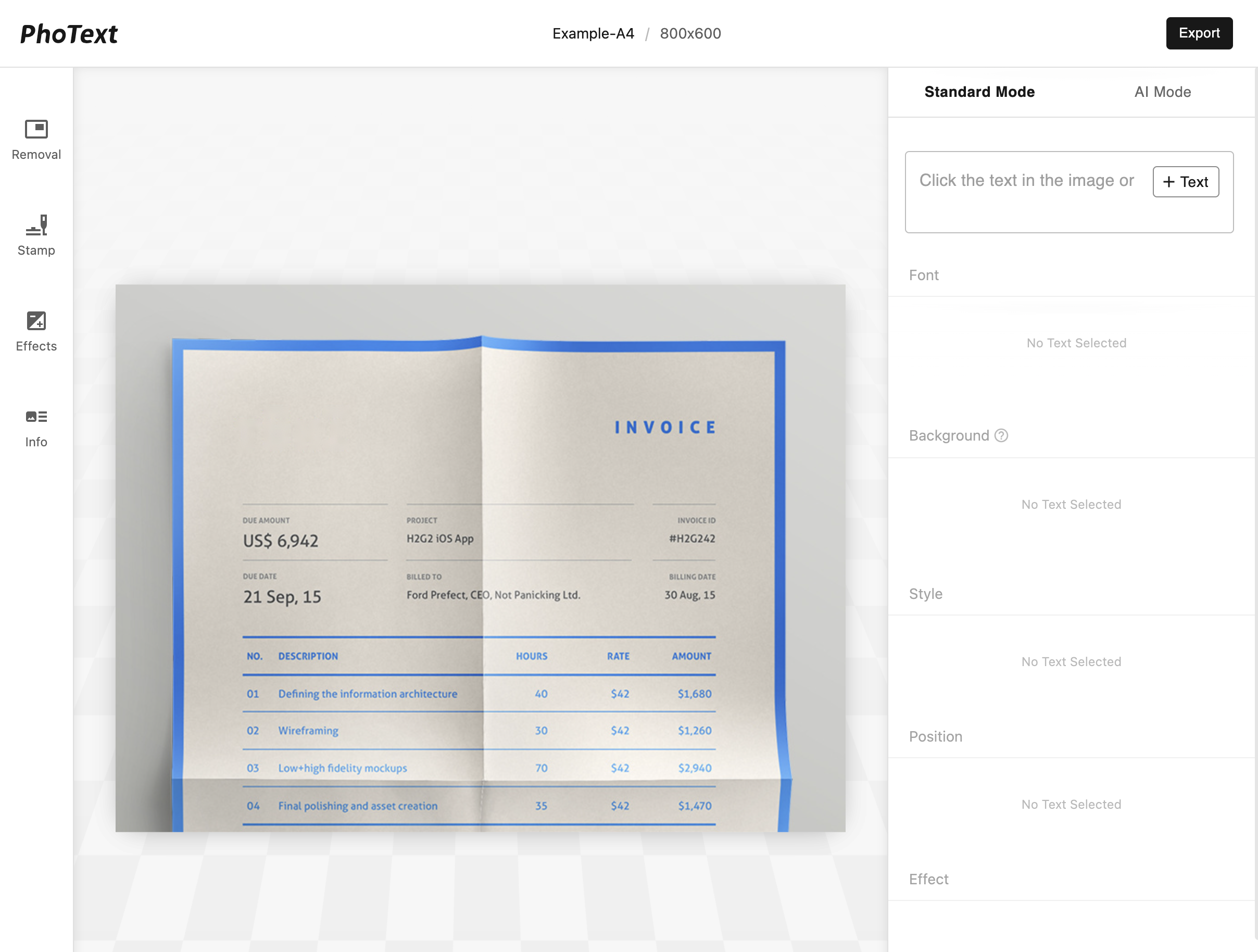 Edit Text in Image Online with PhoText